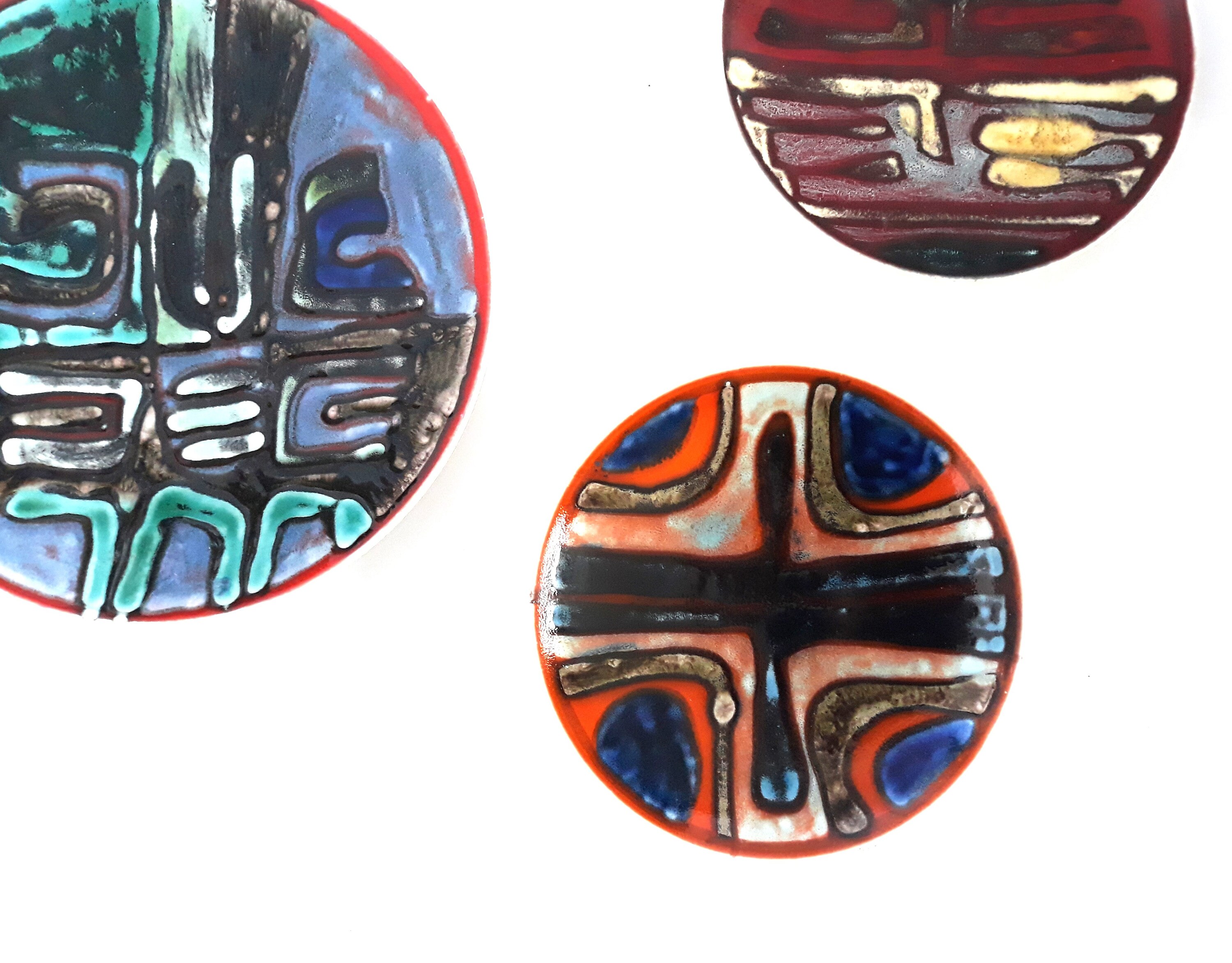 Vintage Poole Pottery Plate, 1960s Delphis Range, Signed Carole Holden ...