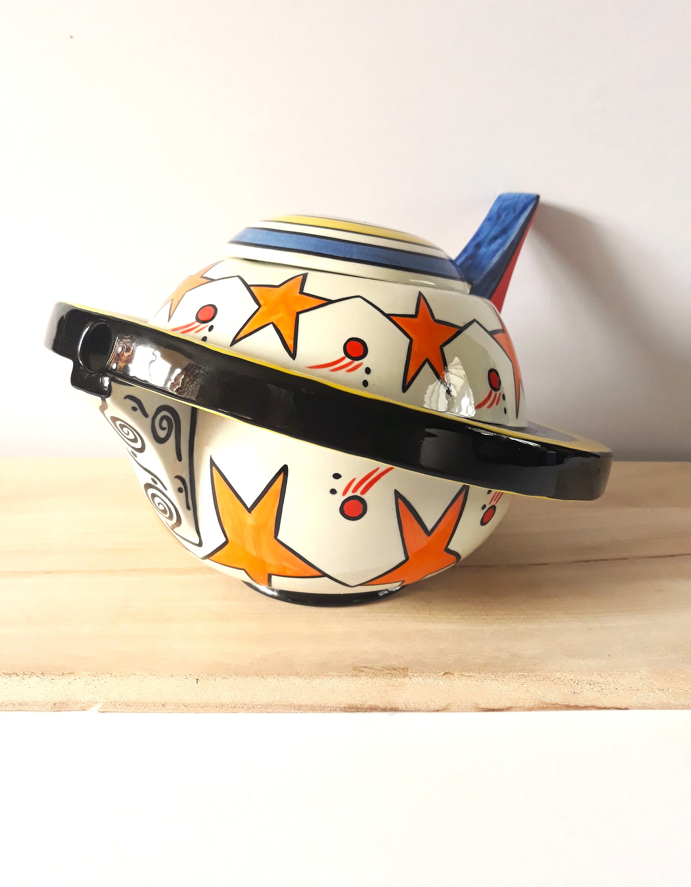 Lorna Bailey Pottery Teapot, Odyssey Space Design, Limited Edition, Old ...