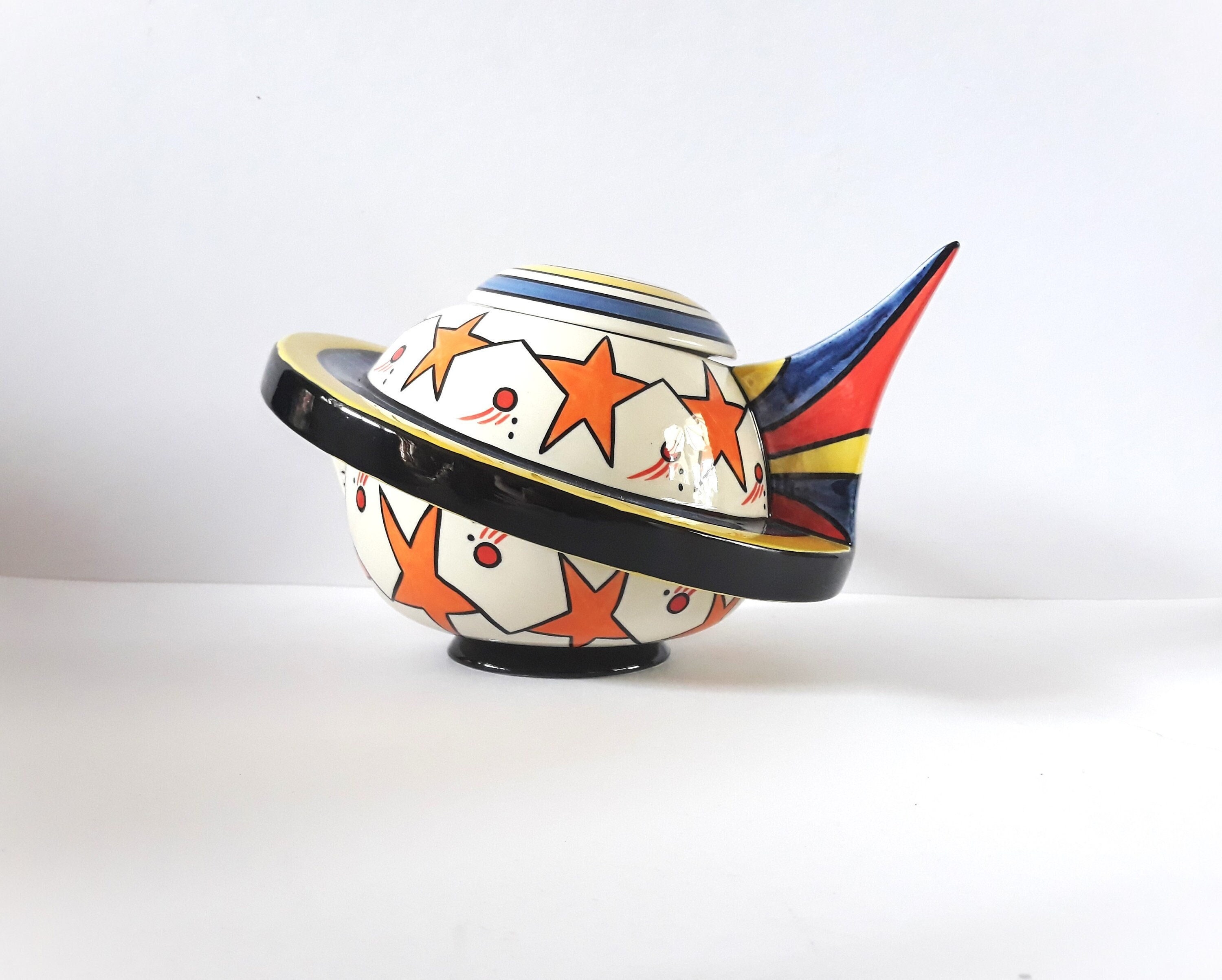 Lorna Bailey Pottery Teapot, Odyssey Space Design, Limited Edition, Old ...