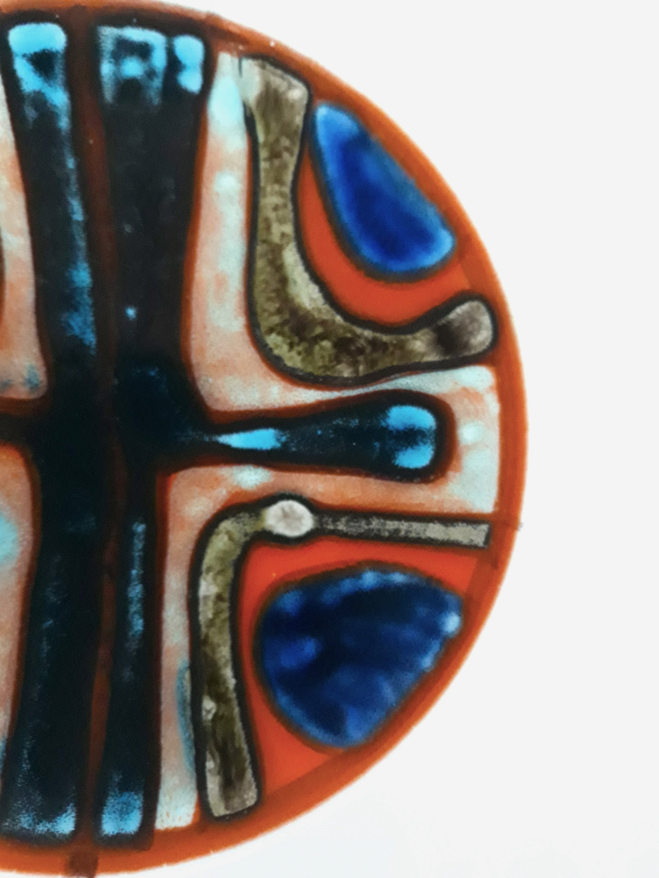Vintage Poole Pottery Plate, 1960s Delphis Range, Signed Carole Holden ...