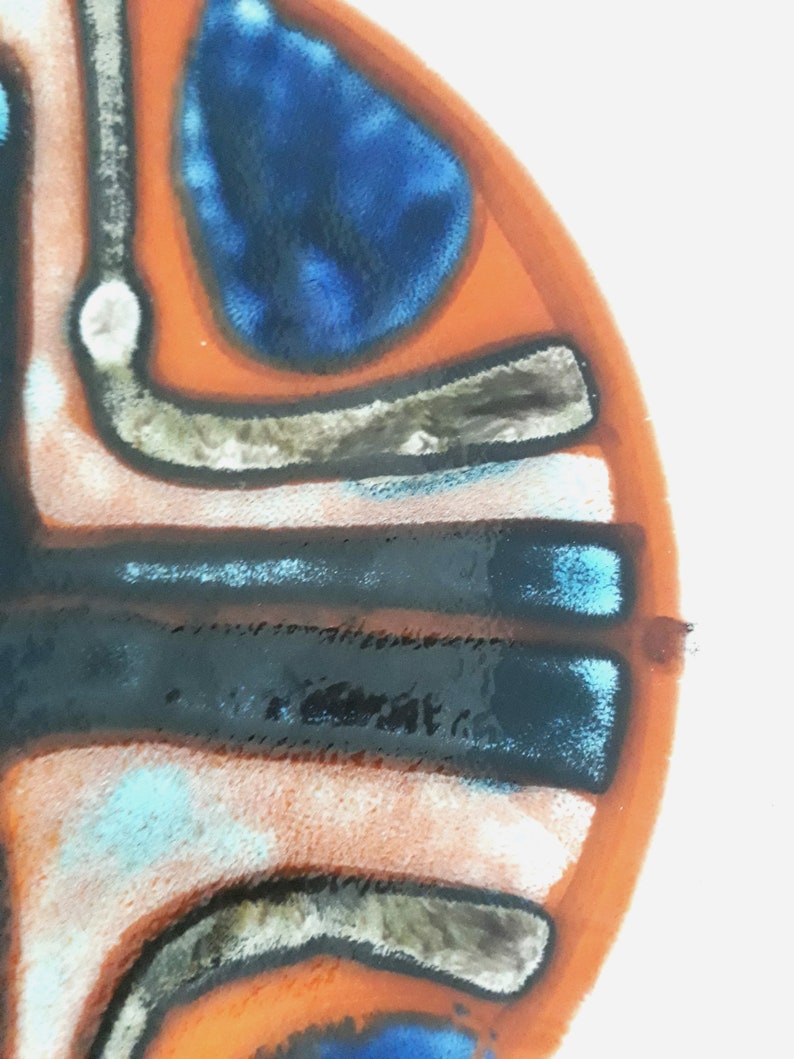 Vintage Poole Pottery Plate, 1960s Delphis Range, Signed Carole Holden ...