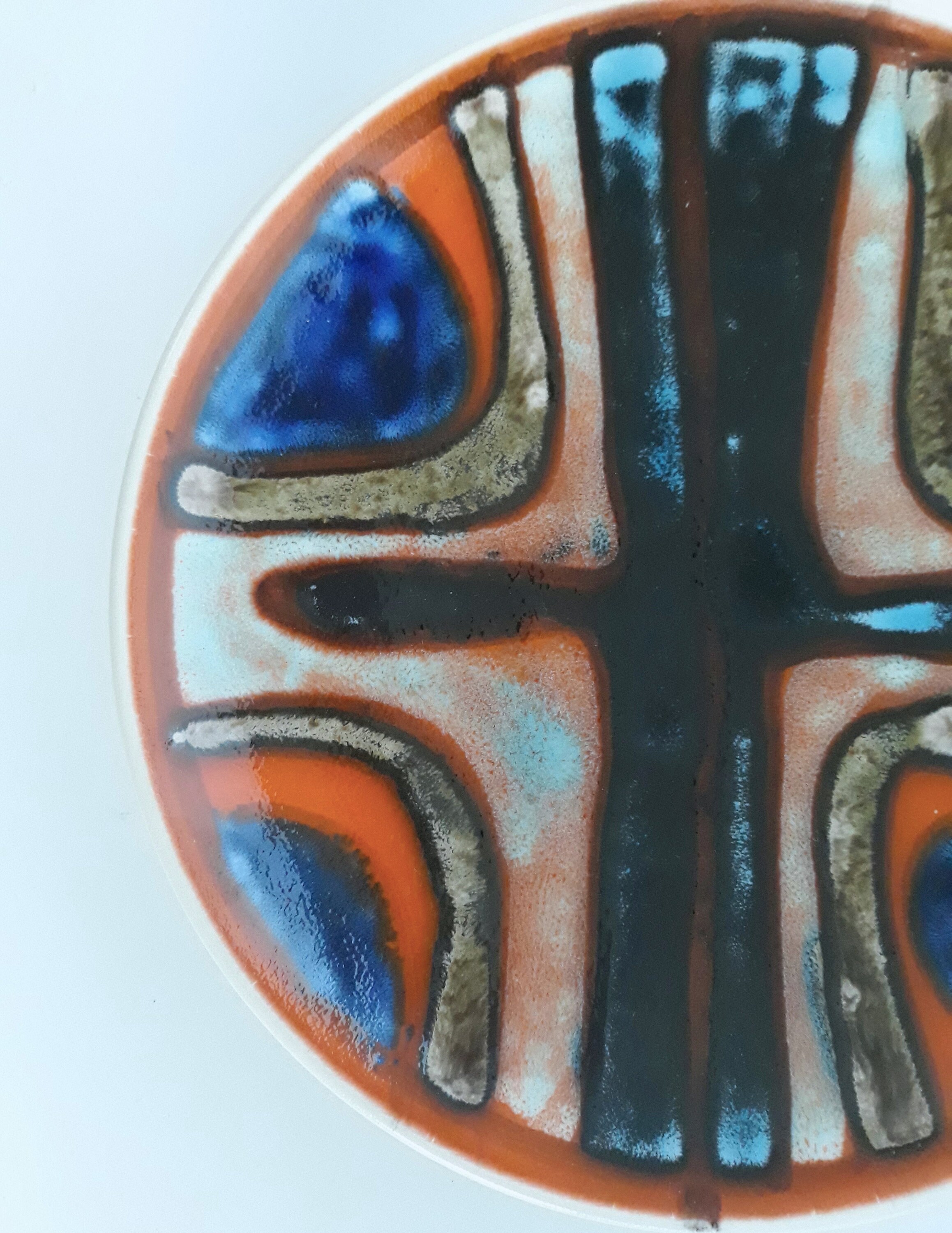 Vintage Poole Pottery Plate, 1960s Delphis Range, Signed Carole Holden ...