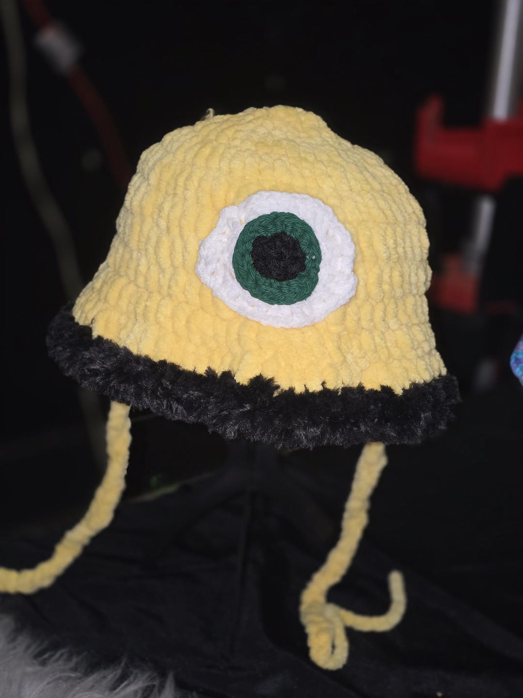 Cyclops Bucket Hat - Trippy Yarn - EDM Bucket Hat With Accessories ...