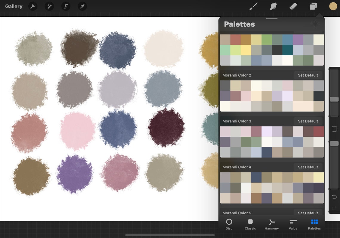 Advanced Gray Color Procreate Palette Morandi Digital Color | Etsy