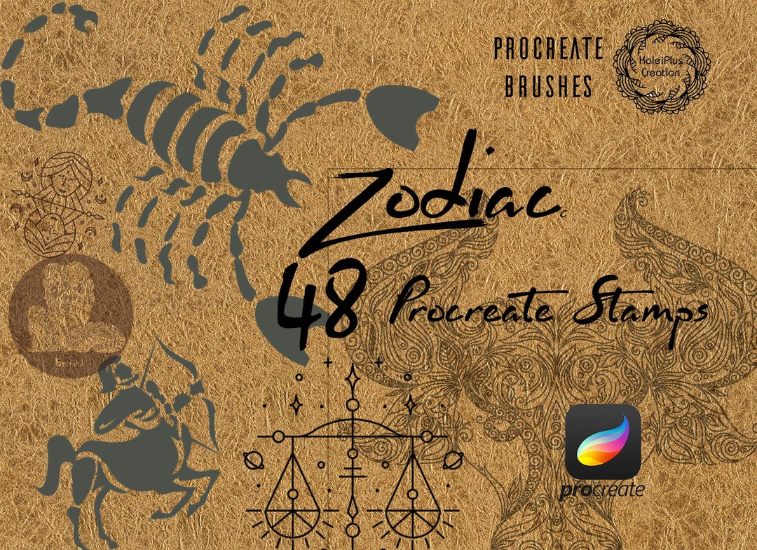 Zodiac Procreate Brushes Stamps,constellation Tattoo Design,horoscope ...