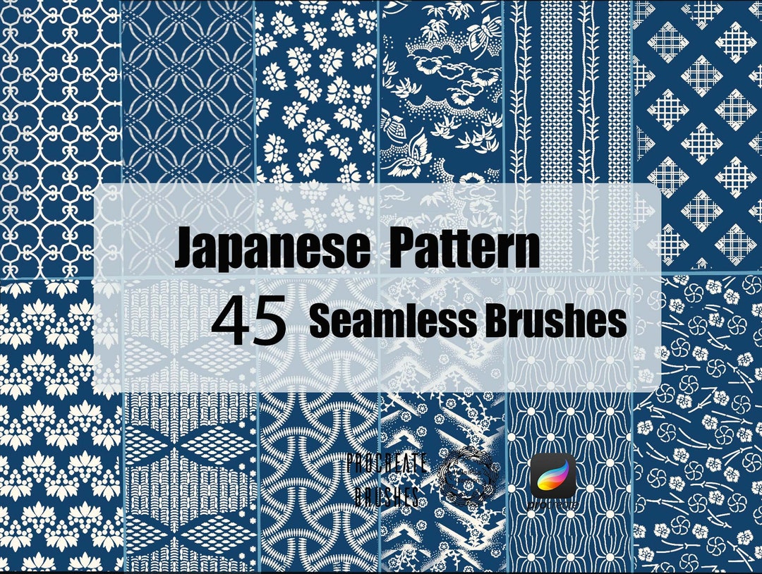 Seamless Japanese Procreate Brushes, Japanese Pattern Brushsets Pack ...