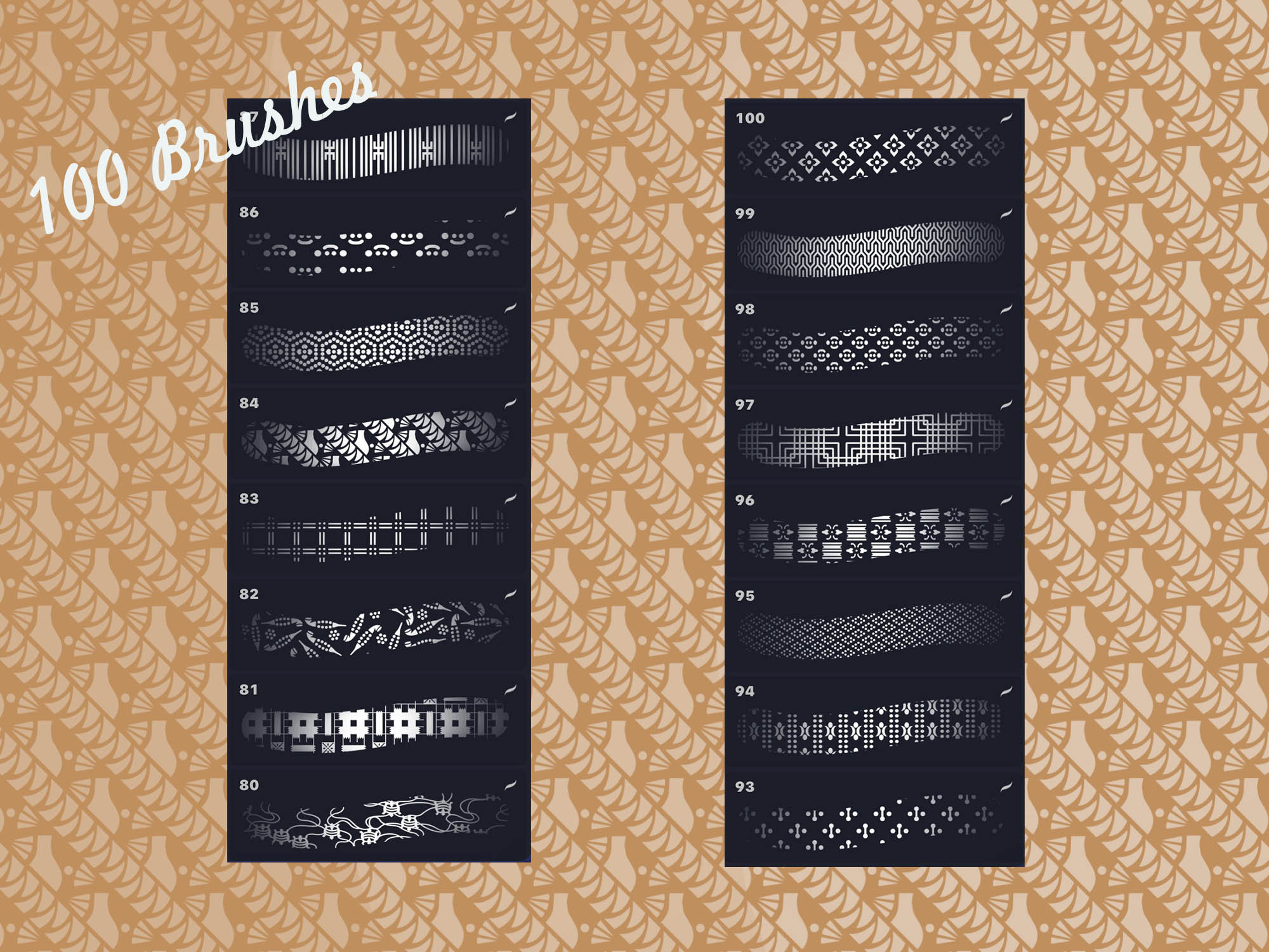 Modern Shape Procreate Brushes,seamless Pattern Procreate, Decorative ...