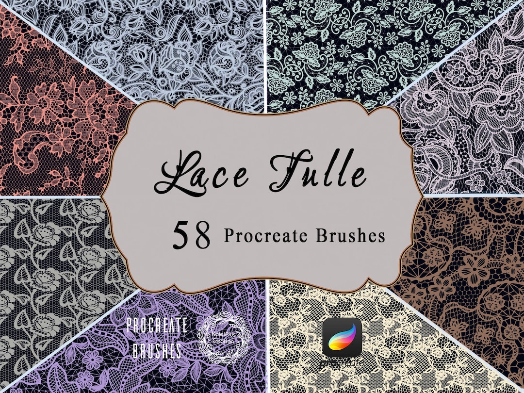 Lace Texture Procreate Brushes,lace Brushes Set,seamless Lace Brushes ...