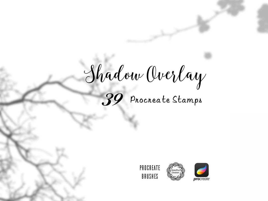 Shadow Overlays Procreate Stamps, Shadow Procreate Brushes, Realistic ...