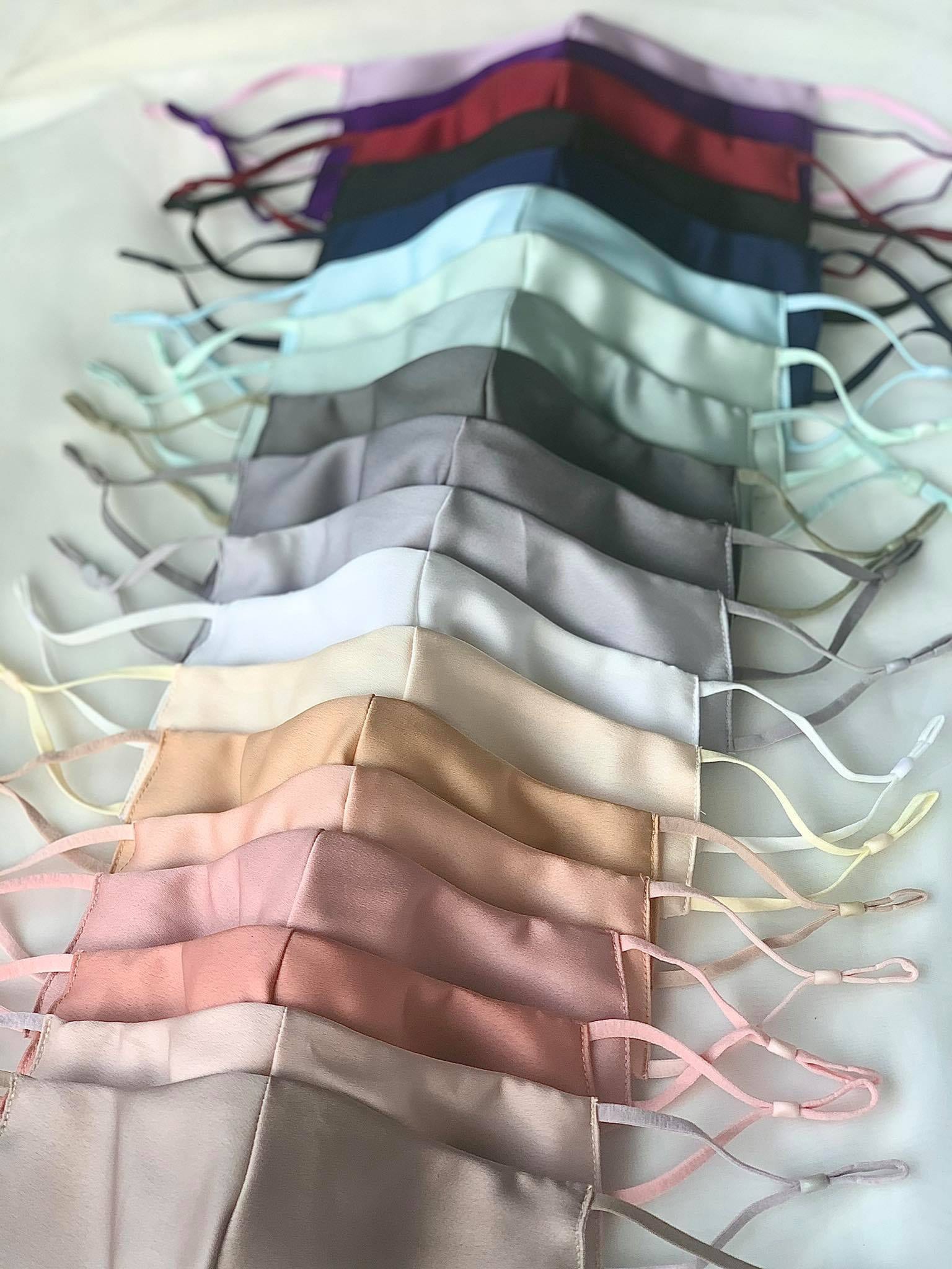 Silk Satin Face Mask With Adjustable Ear Loops | Etsy