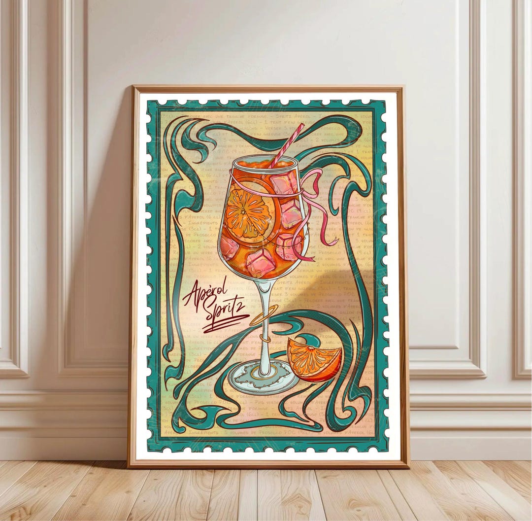 Aperol Spritz Illustration – Ambient Graphic Art – Vintage & Modern ...