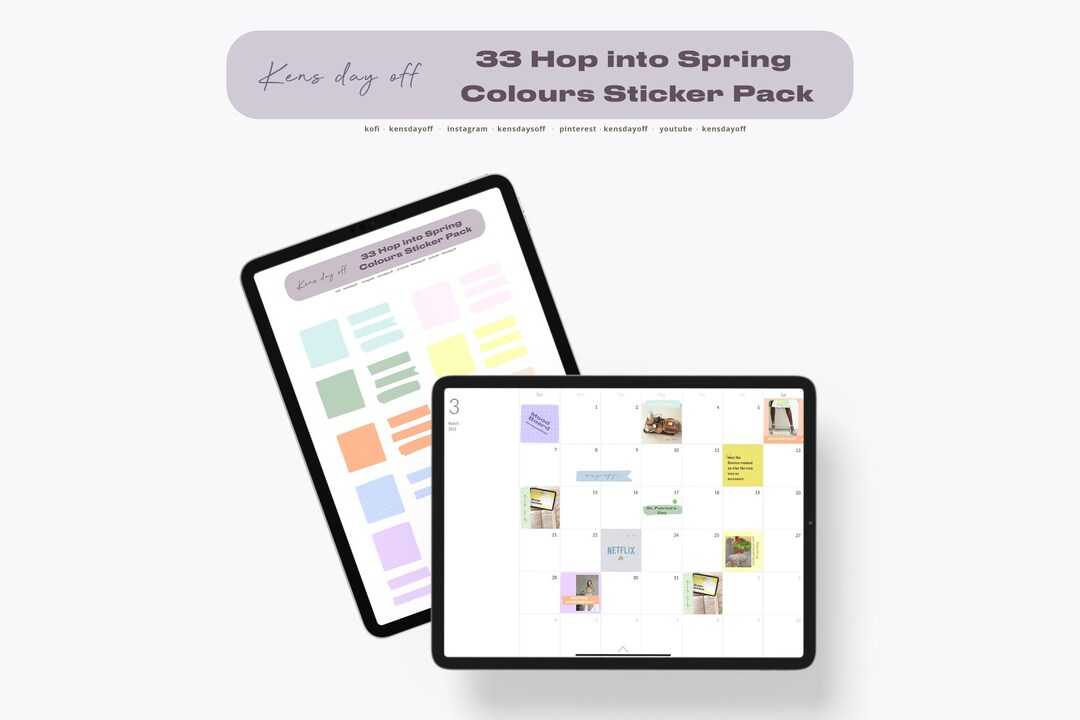 Pastel Sticky Note Digital Stickers | Goodnotes Planner (PNG, PDF) - Etsy