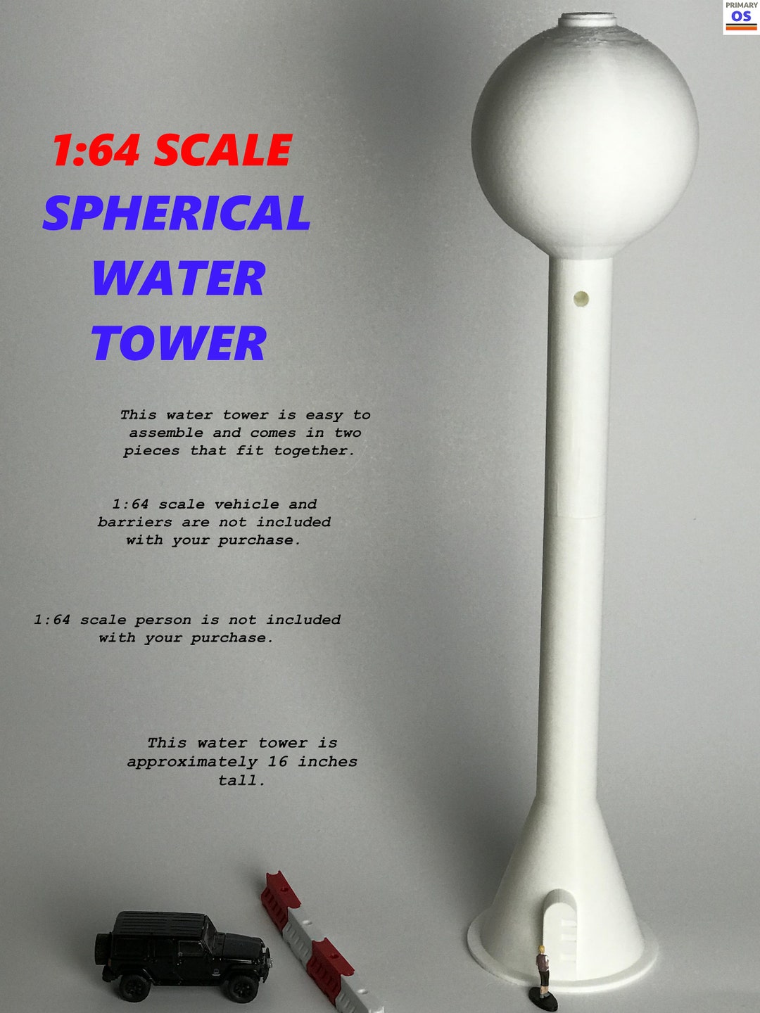 Scale Model Spherical Water Tower (1/64 Scale) (S Scale) Diorama ...
