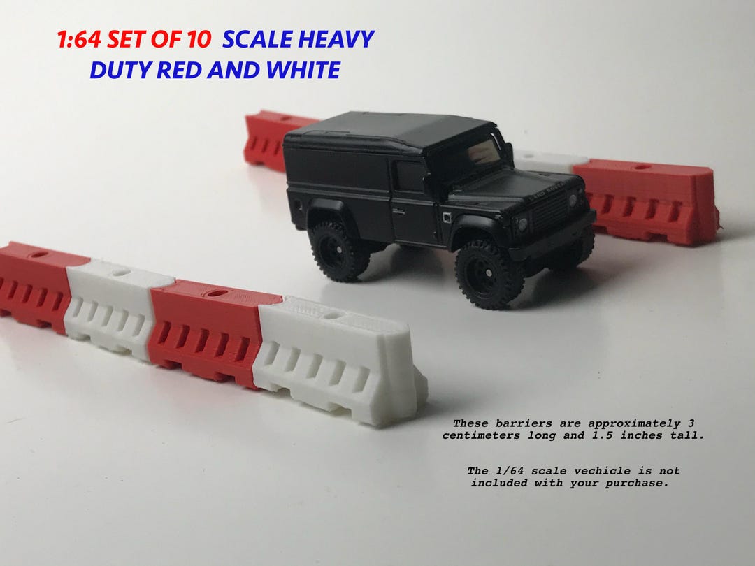1/64 Heavy Duty Road Barriers Red and White (design 1) - Etsy