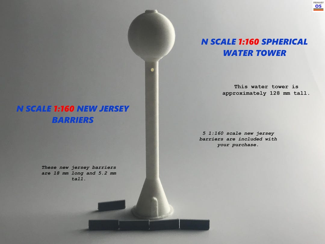 1:160 N Scale Spherical Water Tower - Etsy