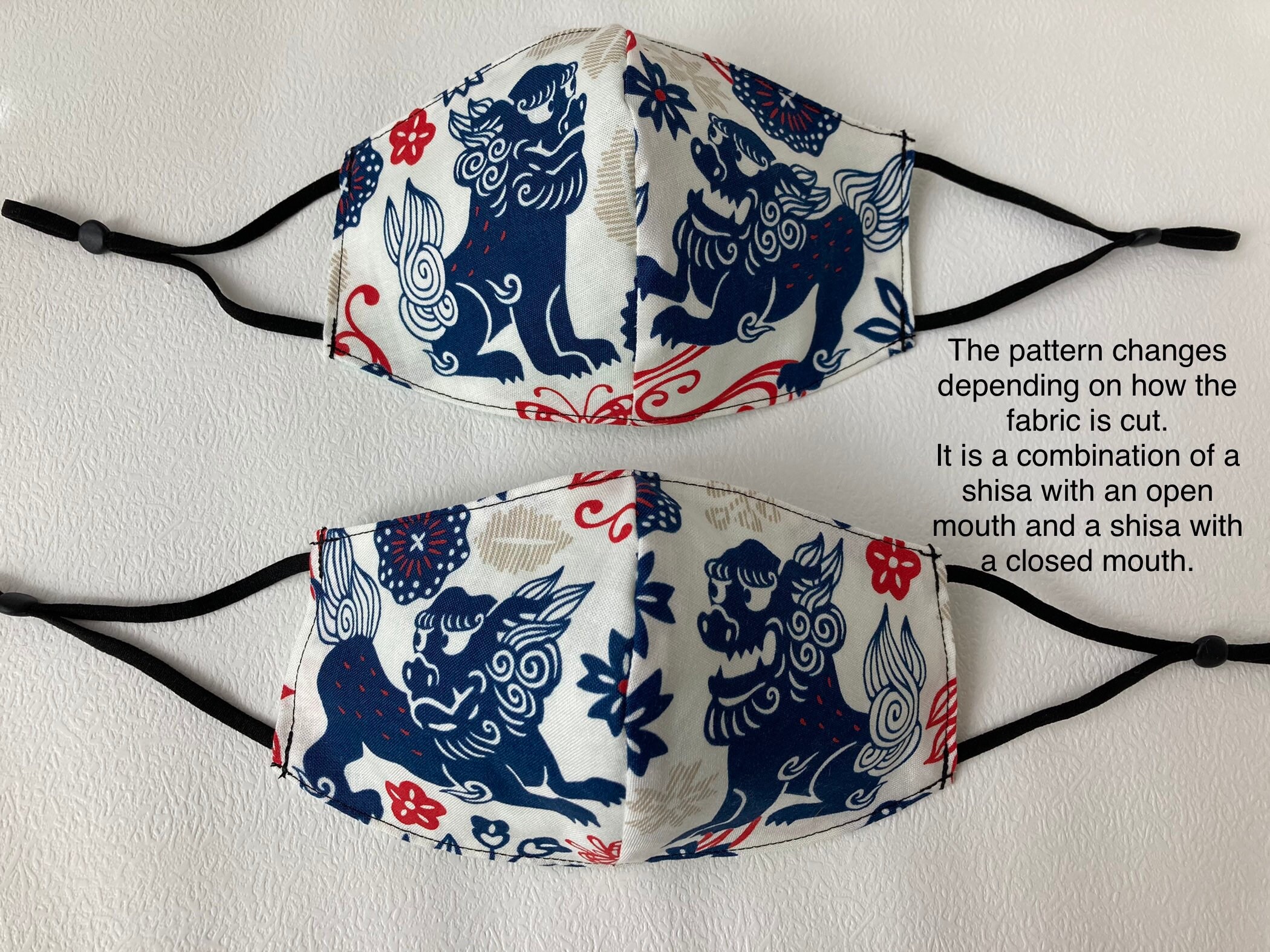 Okinawa Shisa japanese Style Face Mask 100% Cotton Reusable - Etsy