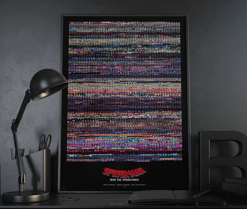 Spider-man: Into the Spider-verse Frame Poster, Spider Man Movie Poster ...
