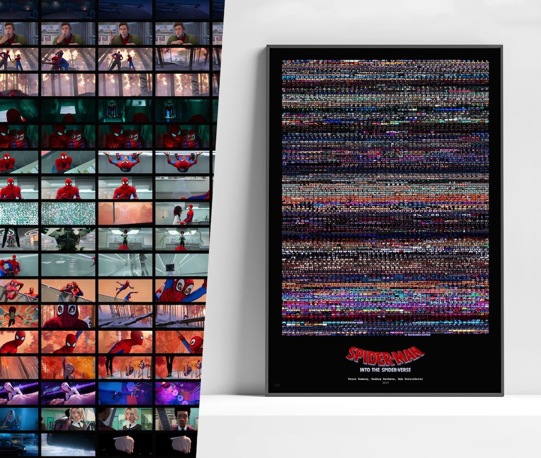 Spider-man: Into the Spider-verse Frame Poster, Spider Man Movie Poster ...
