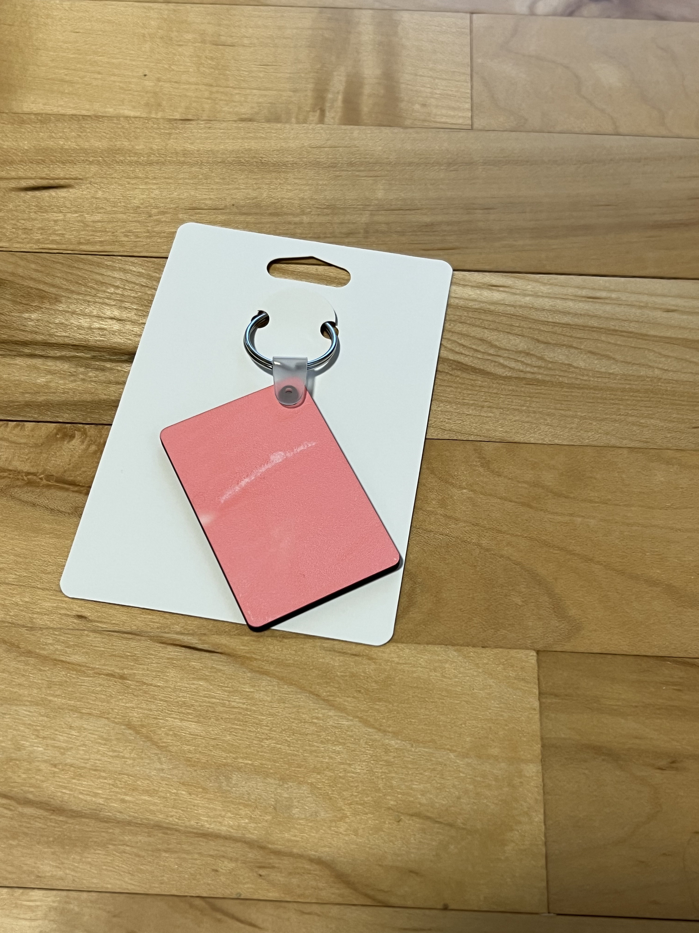 Pink Rectangle Keychain/sublimation Keychain/pink Keychain/unique ...