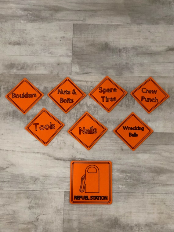 Construction Themed Food Signs | Etsy