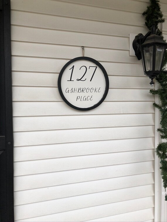 Round Address Sign - Etsy