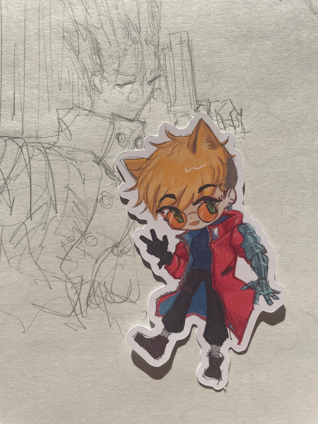 Trigun Stampede - Neko Vash Chibi Sticker - Etsy