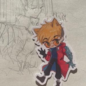 Trigun Stampede - Neko Vash Chibi Sticker - Etsy