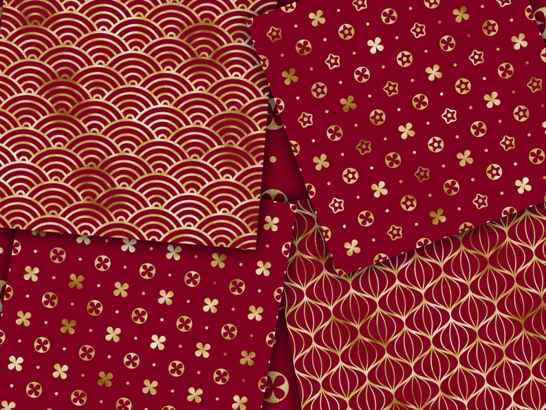 Burgundy Gold Texture Seamless Pattern Digital Paper Pack Part - Etsy ...