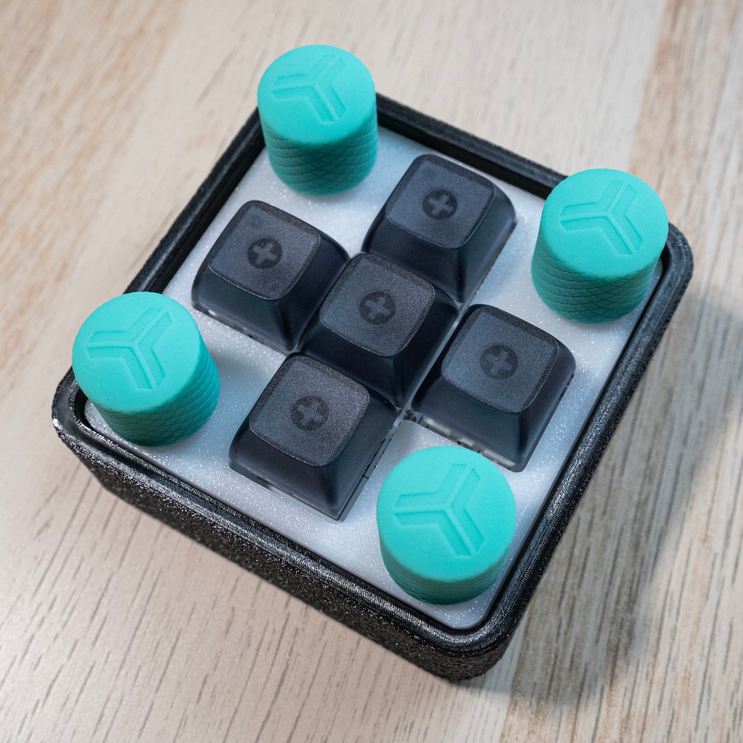 Macropad With 5 Keys and 4 Encoders, per Key RGB Lighting, Programmable ...