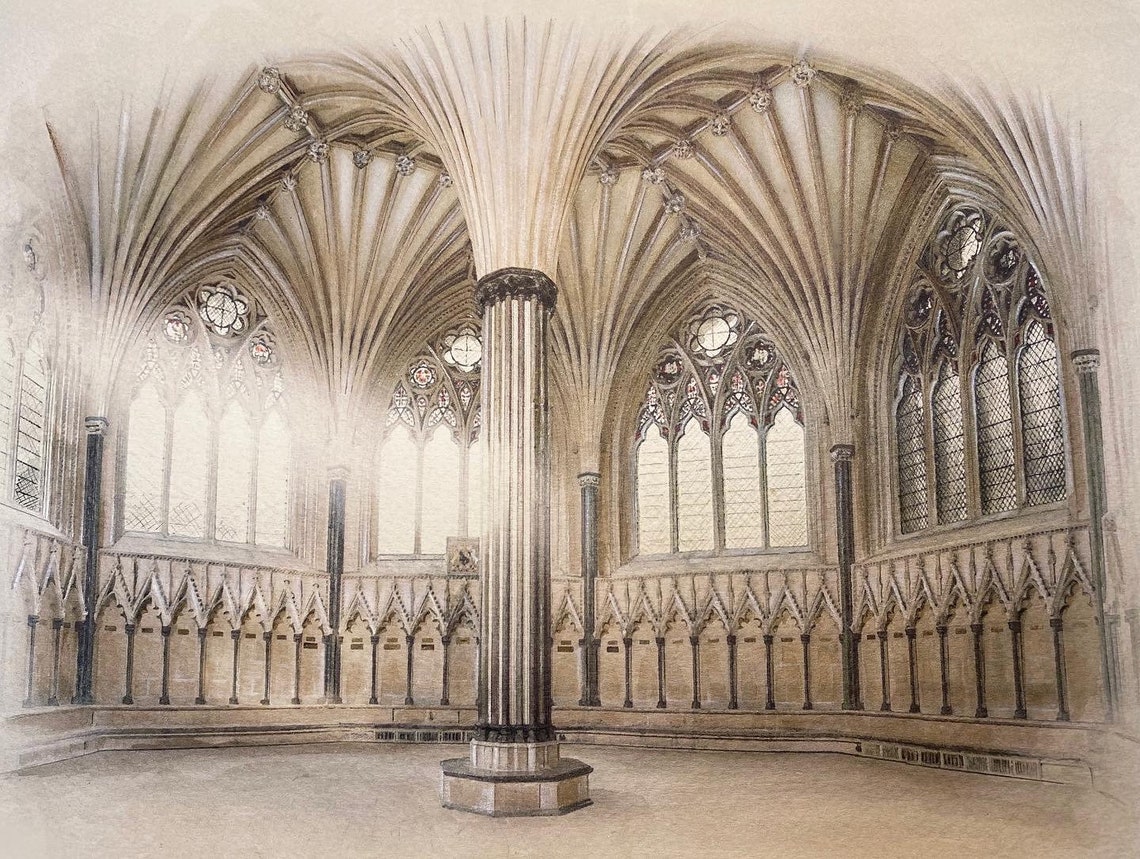 Wells Cathedral: Fine Art Giclee Print A4 of the Chapter - Etsy