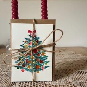 2x Christmas Cards Detailed Christmas Tree Design - Etsy