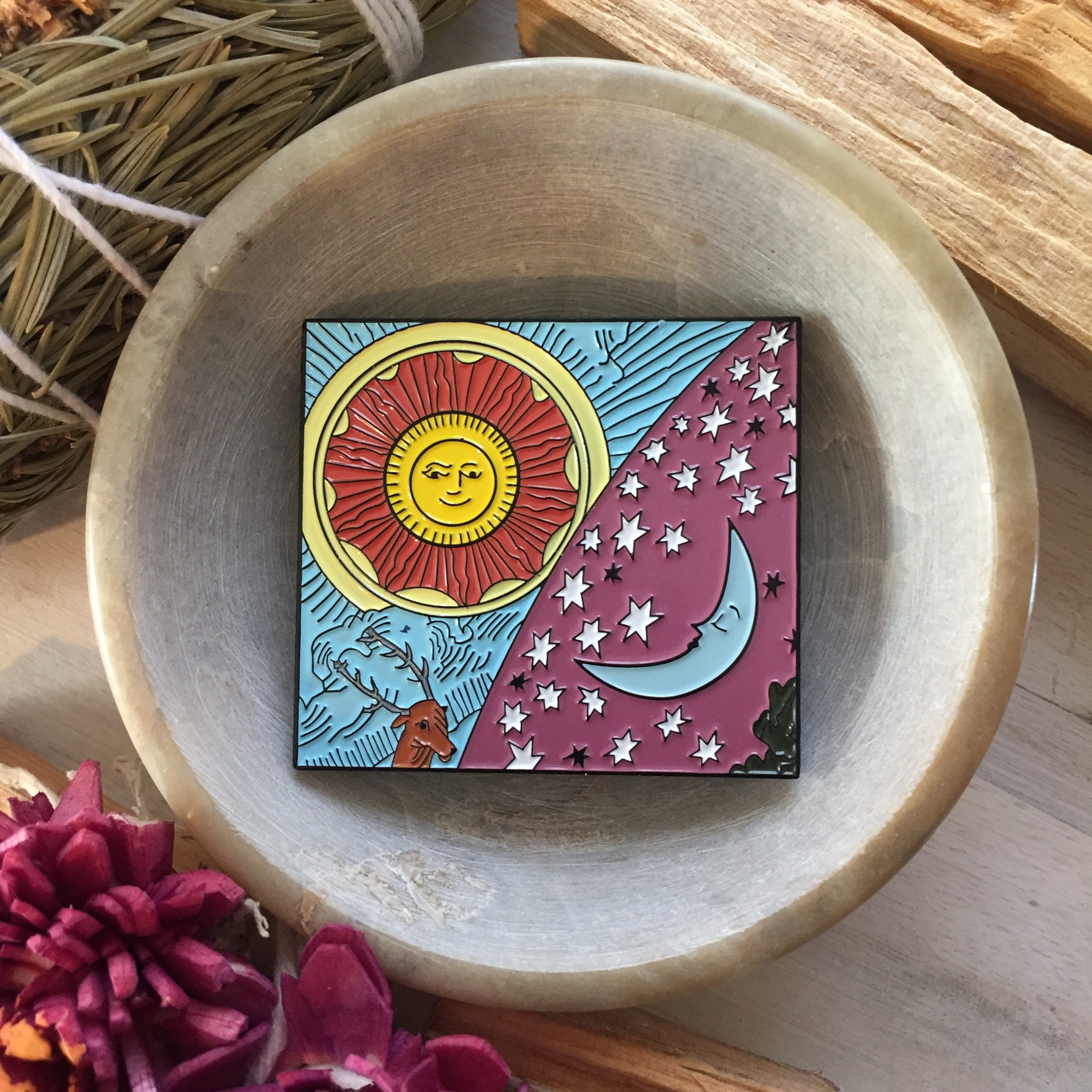 Sun and Moon Enamel Pin, Alchemical Marriage, Alchemy, Spiritual Union ...