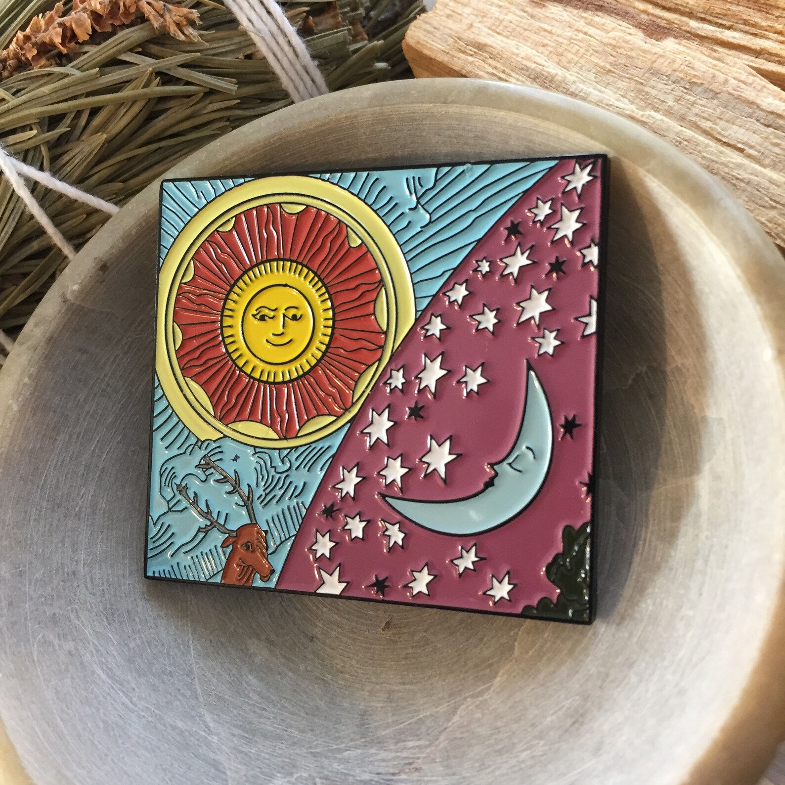 Sun and Moon Enamel Pin, Alchemical Marriage, Alchemy, Spiritual Union ...