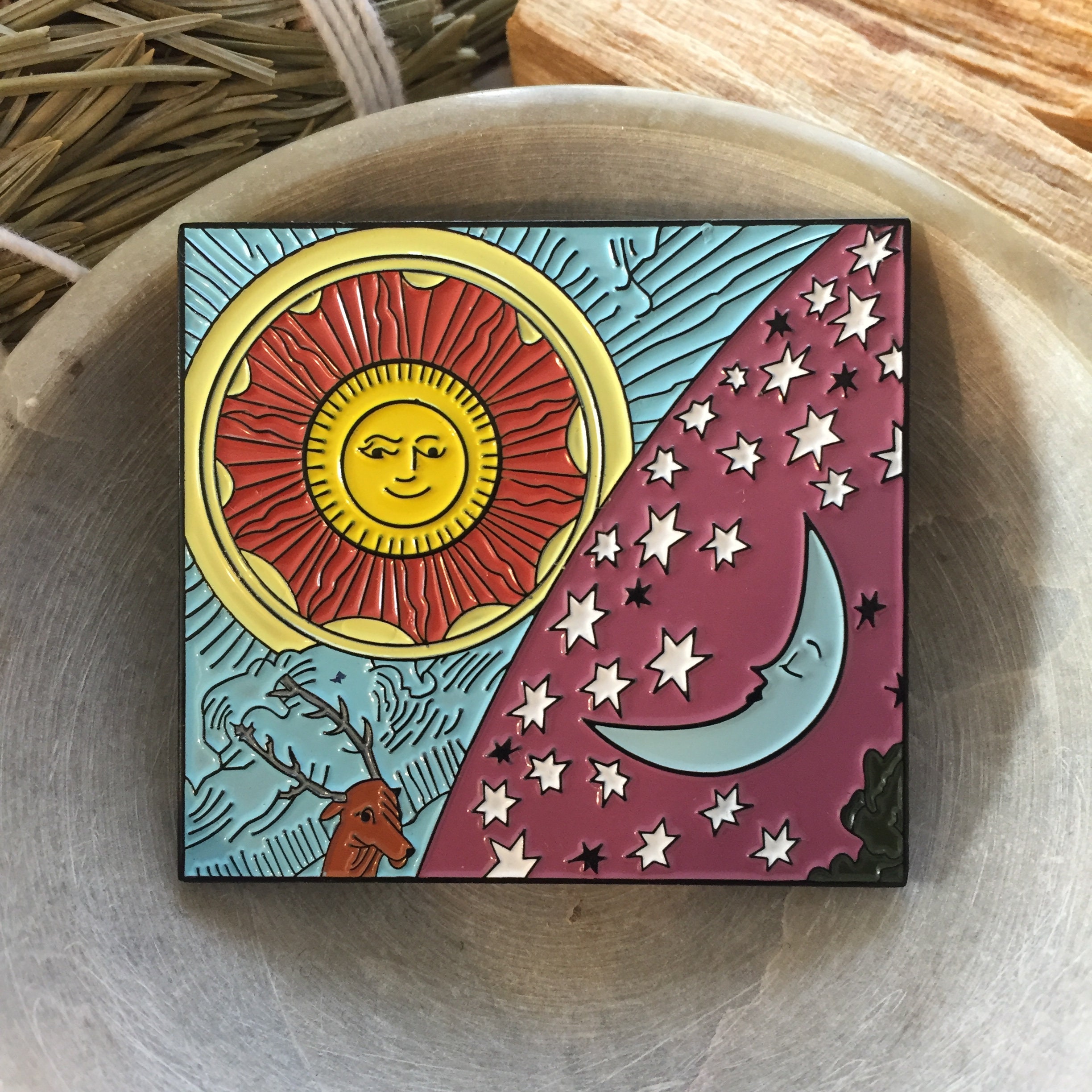 Sun and Moon Enamel Pin, Alchemical Marriage, Alchemy, Spiritual Union ...