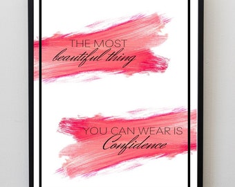 Confidence Print, Definition Print, Printable, Motivational Quote ...