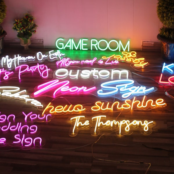 Custom Logo Led Wall Sign - Etsy