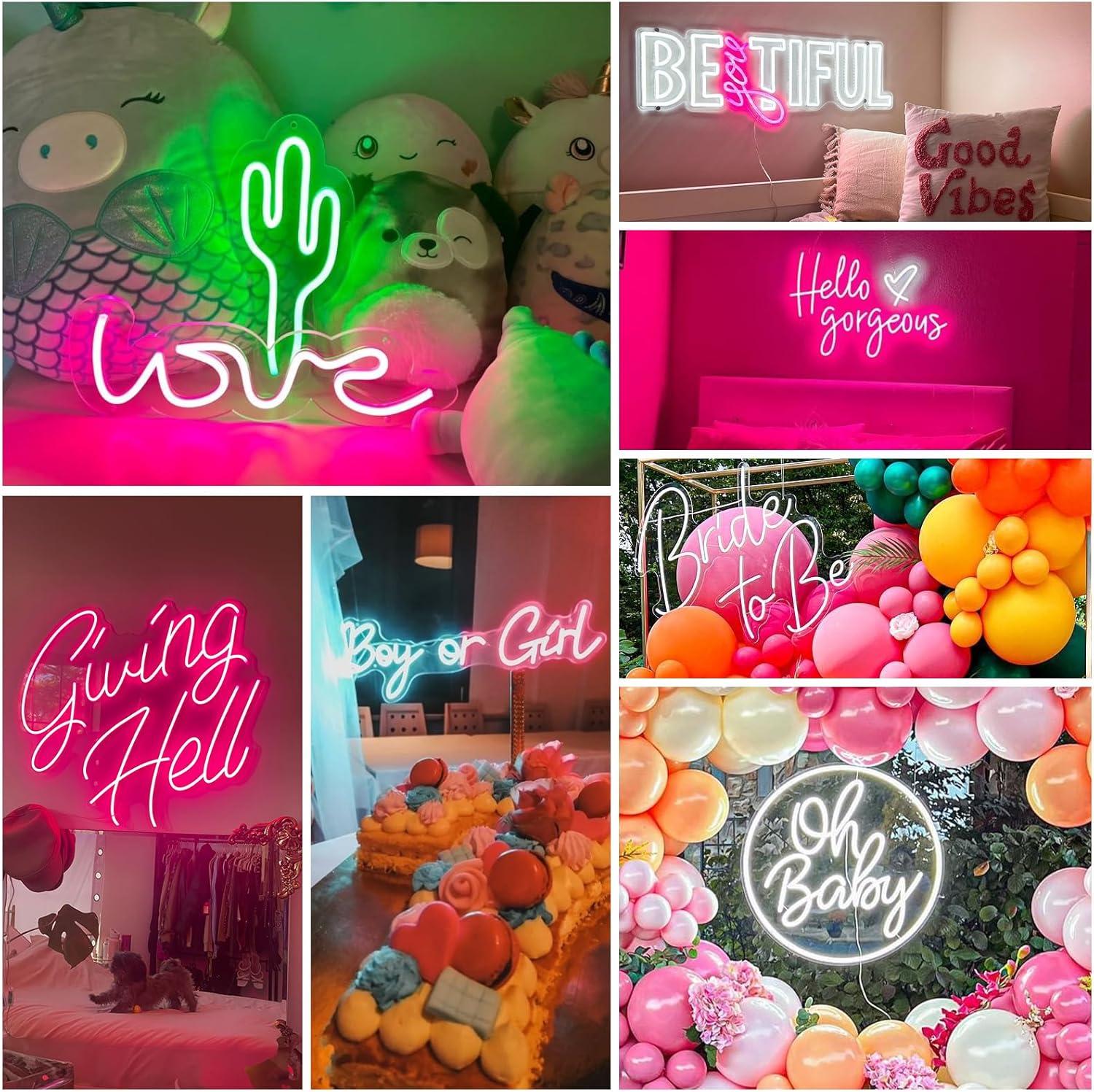 Custom Name Neon Sign, Aesthetic Neon Signs, Neon Sign Bedroom, LED ...