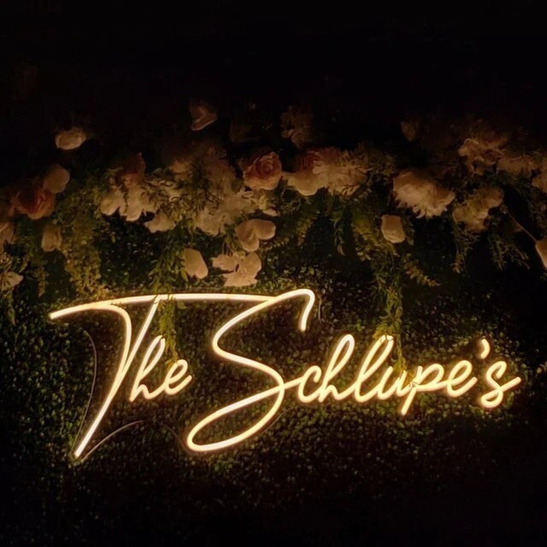Custom Neon Sign | Neon Sign | Wedding Neon Sign | Name Neon Sign ...