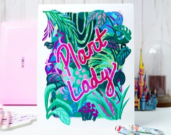 Plant Lady Printable | Minimalist Art Digital Download | Plant Lady ...