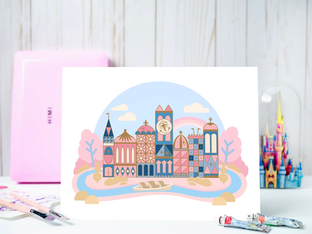 It's a Small World Inspired - Mary Blair Inspired Art Print - Etsy