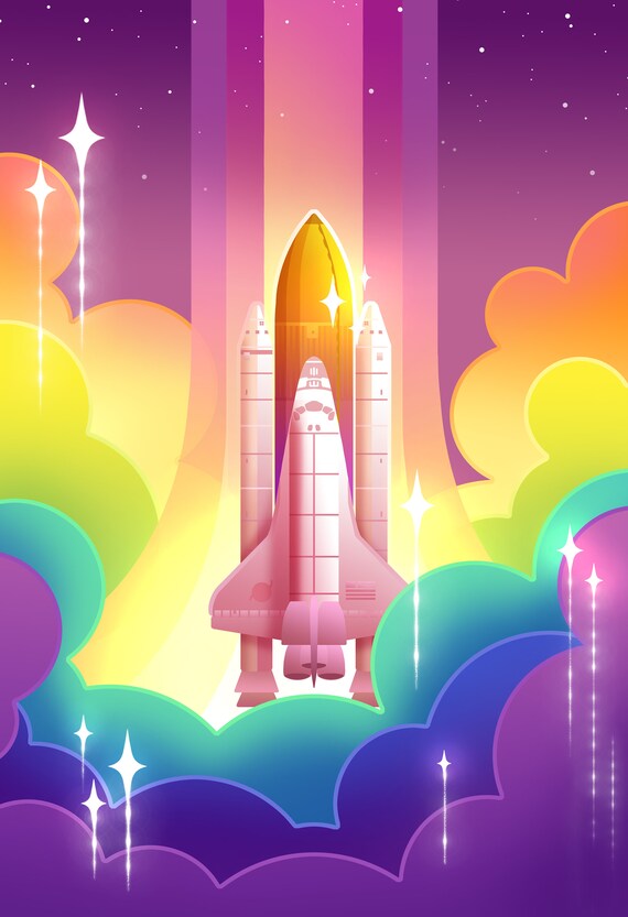Rainbow Nasa Shuttle
