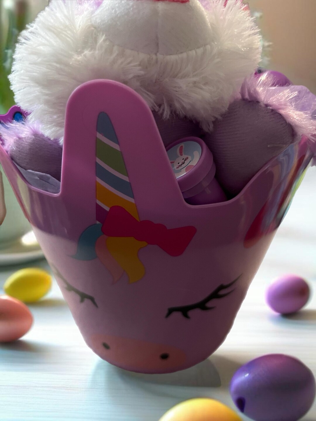 Purple Unicorn Pre-filled Easter Bucket (comes With Easter Egg ...