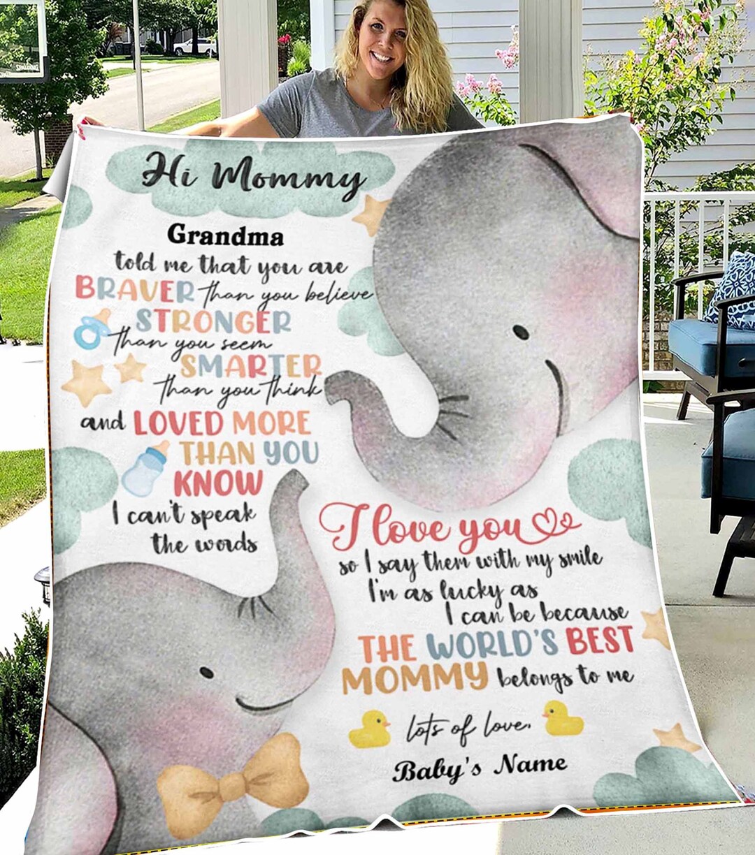 Custom Hi Mommy You Are Braver Than You Believe Elephant - Etsy