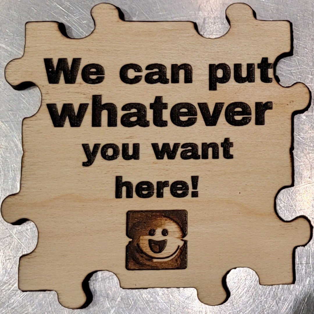 Custom Engraved Infinity Puzzle Piece - Large Square Piece - Etsy