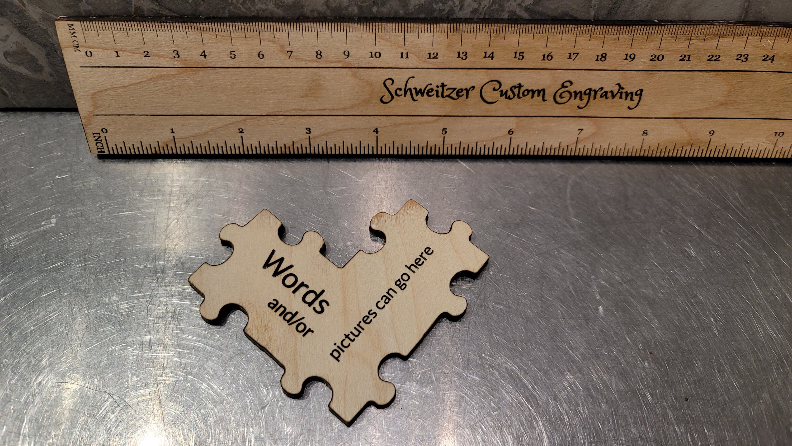 Custom Engraved Infinity Magnet - Corner Piece - Etsy