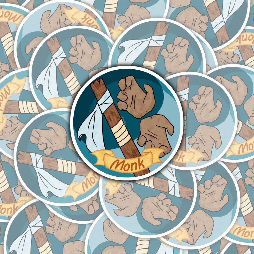 Monk Sticker (or Button!) - Etsy