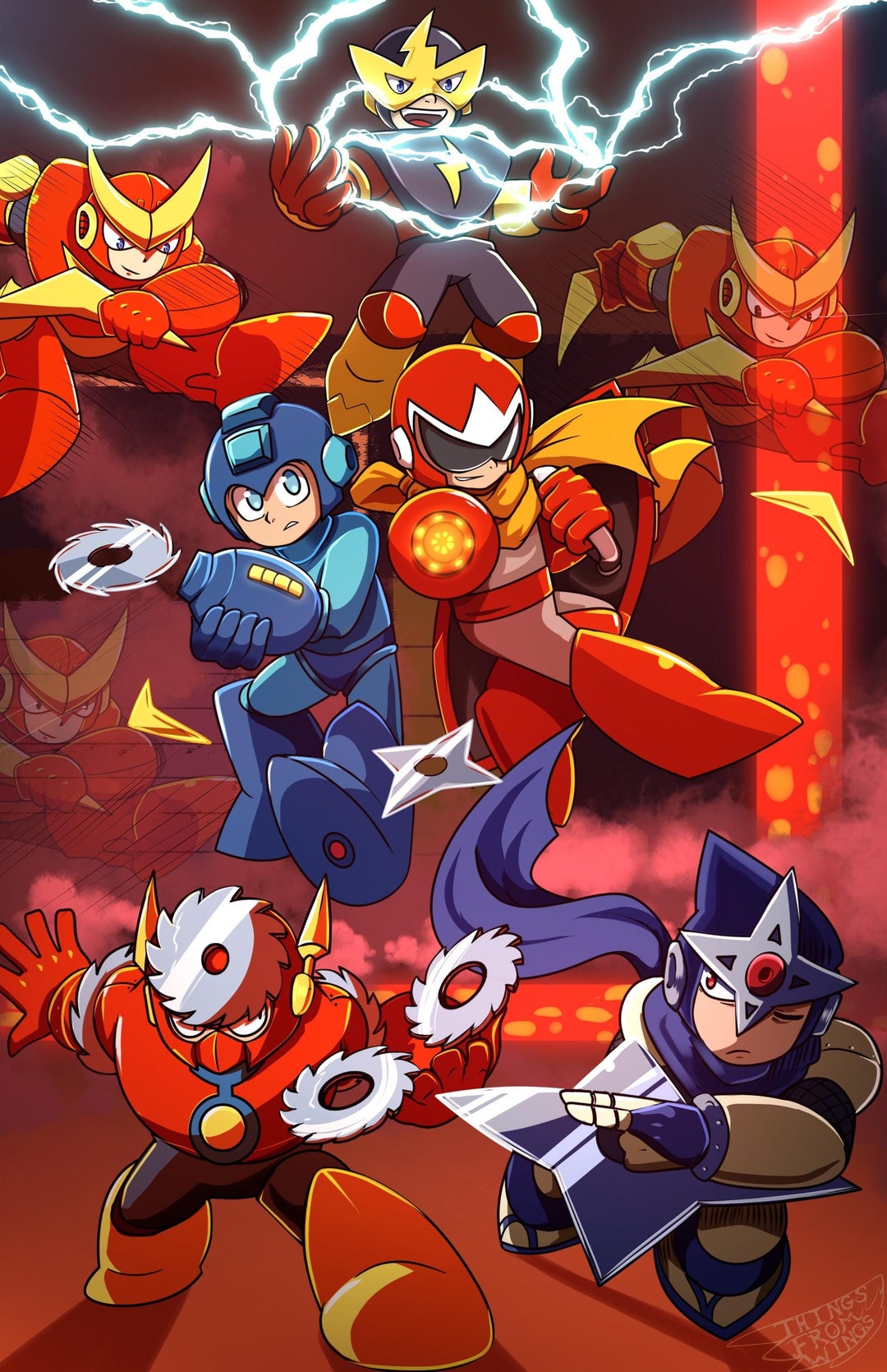 Mega Man Robot Masters 11x17 Print - Etsy