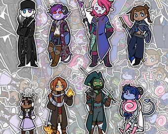 Mighty Nein Stickers - Etsy