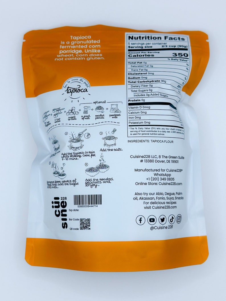 African Tapioca (extracted From Cassava Root) Gluten Free - Non-gmo ...