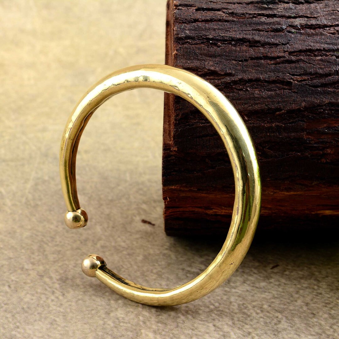 Gold Bold Cuff, Thick 24k Gold Plated Bracelet, Stacking Statement ...